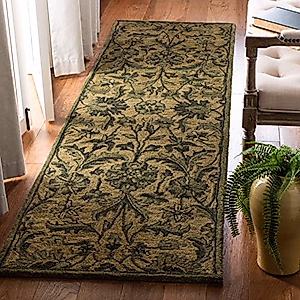 SAFAVIEH Antiquity Collection Area Rug - 6' x 9', Olive & Green, Handmade Traditional Oriental Wool, Ideal for High Traffic Areas in Living Room, Bedroom (AT824A)