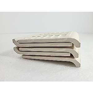Beige Bone Almond Ceramic Tile Backsplash Cove Base 4.25 in Subway Square Wall Baseboard Floor Transition Trim Rounded Curved Edge 5 Piece Box
