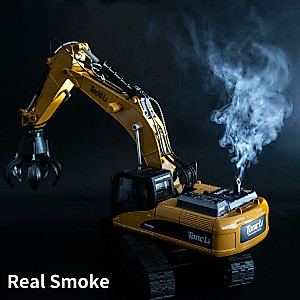 Huina RC Excavator for adults1580 Hobby Remote Control V4 Full Metal RC Excavator Adult huina 580 Construction Vehicle Professional Remote Control Tractor (Default)