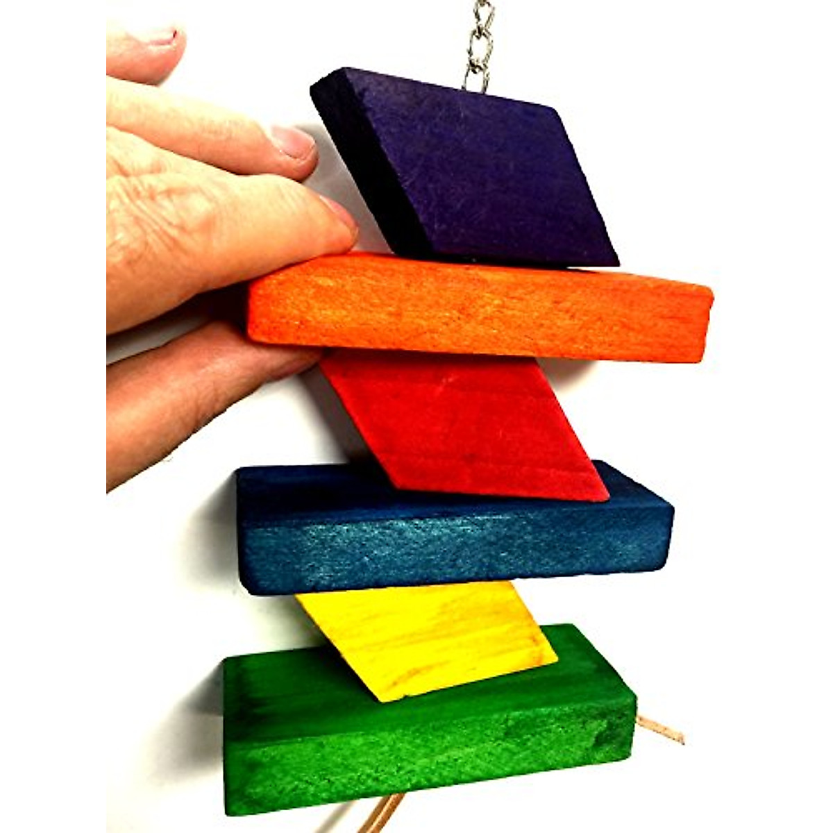 Bonka Bird Toys 1073 Wood Stepper Parrot Cage Toys Cages African Grey Cockatoo Macaw Amazon. Quality Product Hand Made in The USA.