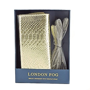 London Fog Wallet Crossbody In Gold