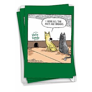 NobleWorks Pack of 3 Birthday Greeting Cards with Envelopes (1 Designs, 3 Each) Hole Foods C2684BDG-C3x1