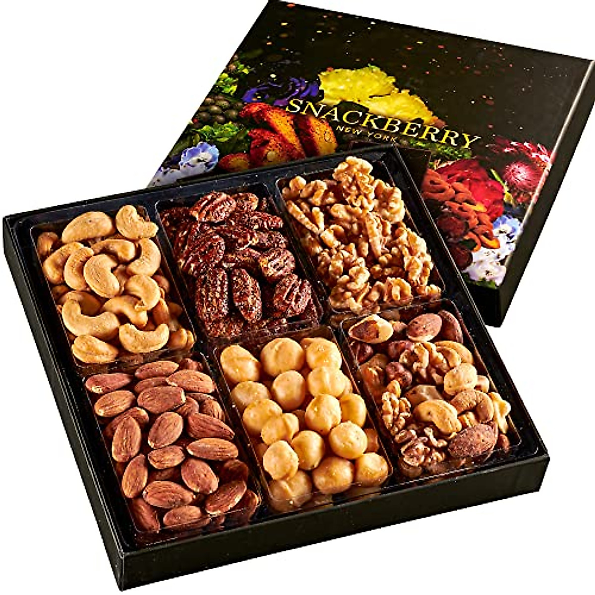 Holiday Mixed Nuts Gift Basket, in Elegant Box, Gift Set for Easter, Birthday Party, Sympathy, Healthy Gift Snack Box for Men and Women. Kosher - Snackberry (Premium)