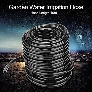 Garden Watering Tube, Water Tube Irrigation Hose Blank Distribution Tubing Line Drip Irrigation Tubing DIY Agriculture Hydroponics Misting Tubing 1/4 inch for Garden Irrigation System (10m)