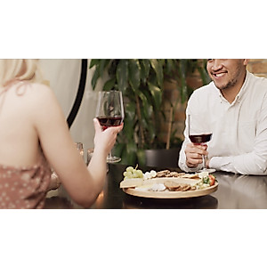 Permaggio Cheese Board and Knife Set, Wine and Cheese Serving Set, Lazy Susan Tray Charcuterie Platter 13.1", Natural Rubber Wood, Perfect Hostess Gift, Swivel Server Cheeseboard Gift Set