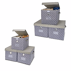 GRANNY SAYS Bundle of 3-Pack Storage Cubes for Closet & 3-Pack Shelf Storage Cubes