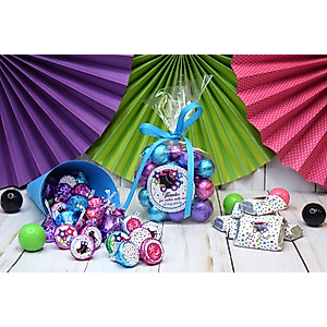 Let's Roll Star Roller Skating Birthday Party Sticker Bundle Kit - 429 Pieces!!! Includes 60 2" Circle Stickers for Favors & Bags, 45 Mini Candy Wrappers, & 324 Round Kiss Stickers by Amanda Creation