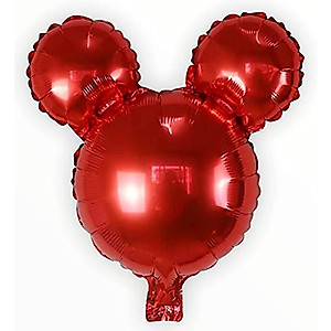 Mickey Mouse Theme Party Balloons - Mickey Balloon Set Baby Shower - Jumbo Mickey Body Small Heads - Mickey Mouse Balloons Birthday Decorations - Combined Bundle with RIbbon by Jolly Jon
