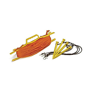 Tandem Sport Rope Volleyball Court Lines - Outdoor Volleyball Boundary Lines - Volleyball Lines for Sand or Grass - Orange