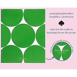 kate spade new york Small Concealed Spiral Notebook, 8.25" x 6.75" Journal Notebook with 112 Lined Pages, Joy Dot