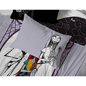 Jay Franco Disney Nightmare Before Christmas Gothic Romance Twin Sheet Set -3 Piece Set Super Soft and Cozy Kids Bedding Features Jack Skellington & Sally - Microfiber Sheets(Official Disney Product)