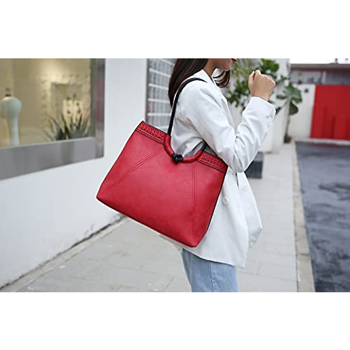 MKF Collection Tote Bags for Women Designer Handbag Shoulder Bag Lady Fashion Top-handle Messenger Purse BLack