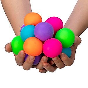 Schylling NeeDoh Teenie Gobs of Globs - Sensory Squeeze Toy - Contains 18 Mini Groovy Globs - 1.25" Wide - Multicolored