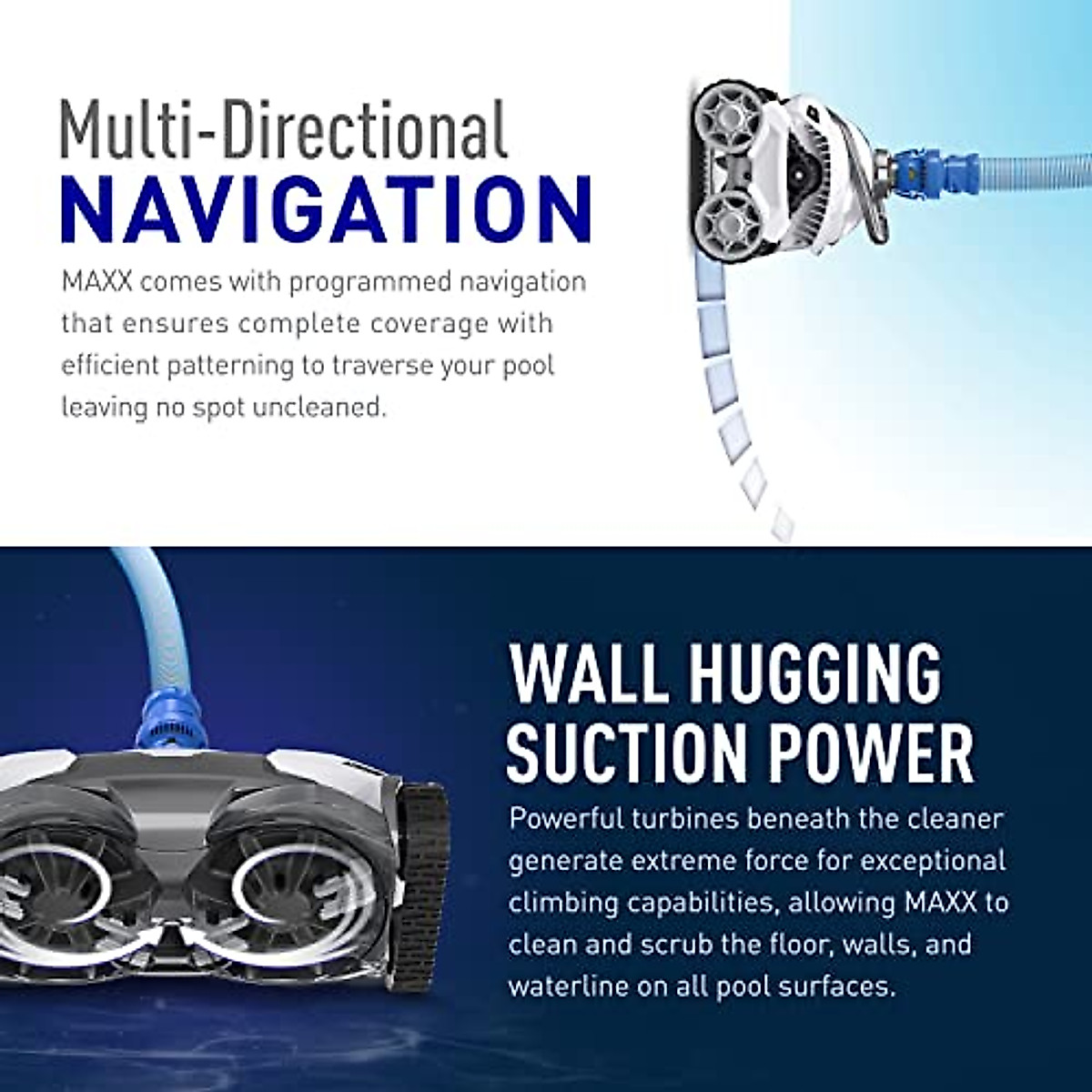 Polaris MAXX Premium Suction-Side Automatic Pool Cleaner for All In-Ground Pool Surfaces, Smart Navigation, Energy Efficient, Halo Technology for Easy Debris Removal