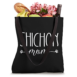 Dog Paw Print Shichon Mom Tote Bag