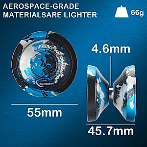 WATIEOBOO WA-01 Dual-Mode Metal Yo-Yo - Beginner Friendly Responsive System for Kids & Unresponsive Trick Yoyo for Adults, Competition-Ready with Gloves, Case & 10 Strings