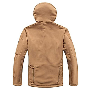MAGCOMSEN Winter Jacket for Men Ski Jacket Warm Jackets Tactical Jacket Military Jacket Hunting Jacket Army Jacket Men Winter Coats for Men Hoodies for Men Brown