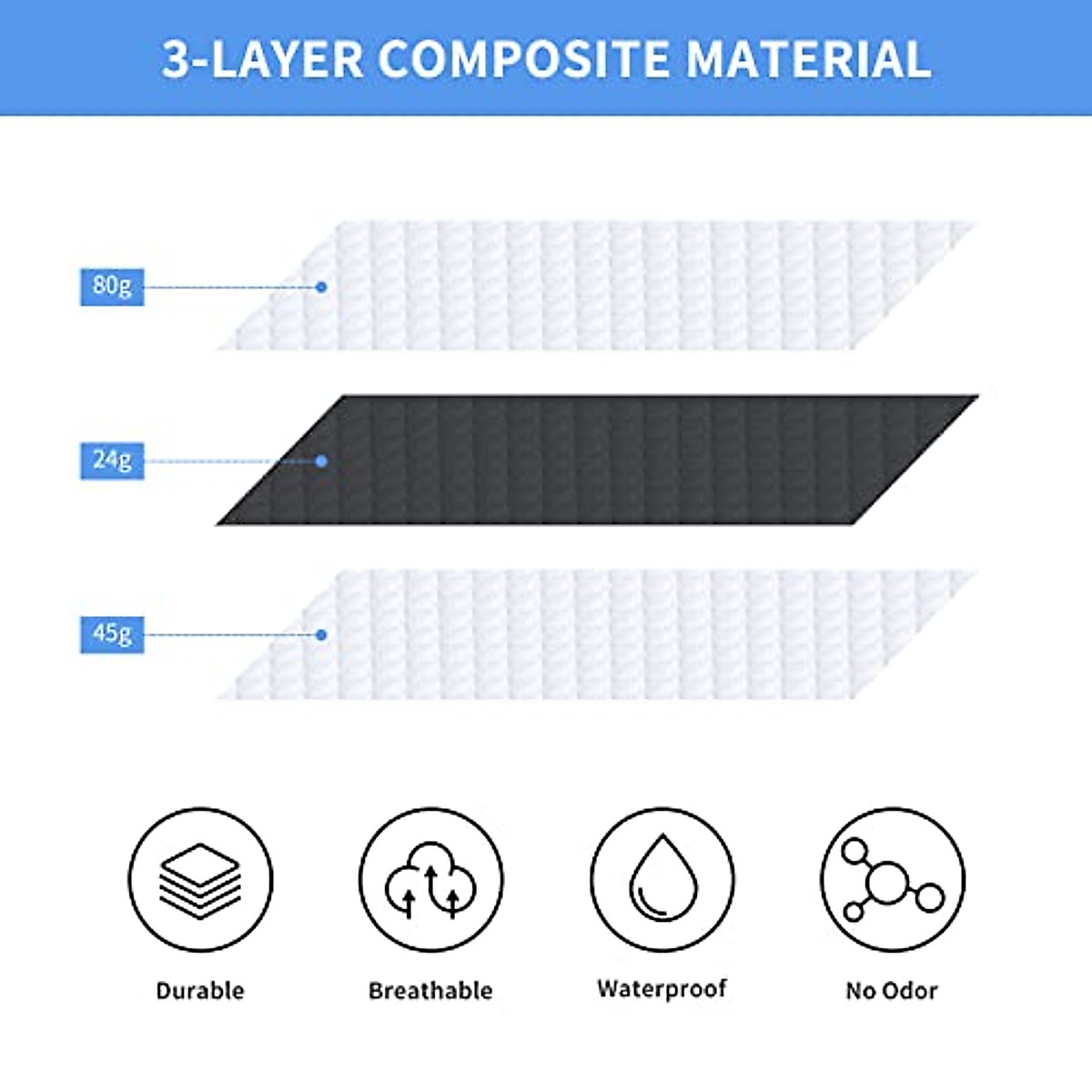 WISTOLL Large Storage Bag, Collapsible Storage Bag for organizing Bedroom Storage containers, Thick Fabric with Reinforced Handles for Quilts, Blankets, Bedding, Clothing,6P