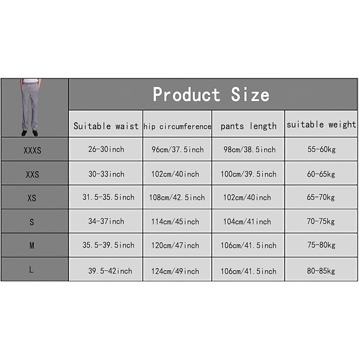 khalat Men's Baggy Chef Pants Restaurant Drawstring Work Pants with Elastic Waist Chef Pants Black/White Check