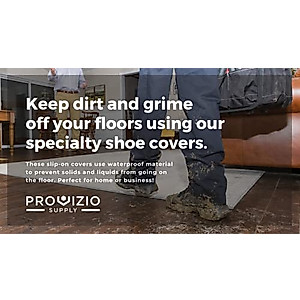 Provizio Supply Waterproof Shoe Covers Disposable Non Slip Extra Large Boot Cover Dark Blue - (40 Pairs)