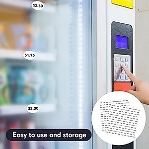 6 Prices to Use: There are 6 Kinds of Vending Machine Price Labels for You to Choose, namely $1.00, 1.25, 1.50, 1.75, 2.00, 2.50, You can use Them According to Your Need (Black, White)