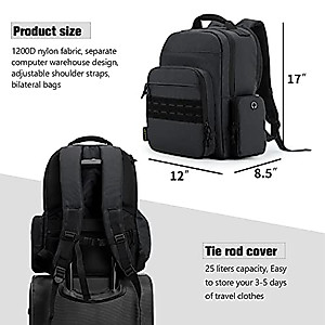 VEAGIA Tactical Travel Laptop Backpack For Men Large Heavy Duty Work Backpack Airline Approved Hiking Waterproof Bag