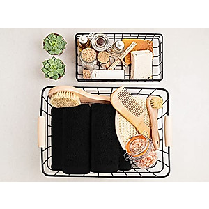 Utopia Towels PK24 Salon Towels & 24PK Washcloths Black