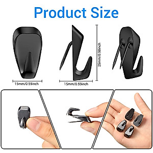 Fabric Panel Wall Hooks Cubicle Wall Hooks Cubicle Clips Cubicle Coat Hook Cubicle Picture Hangers for 40 Lbs Office Home Kitchen Room Board Hanging Supplies(Black,10 Pieces)