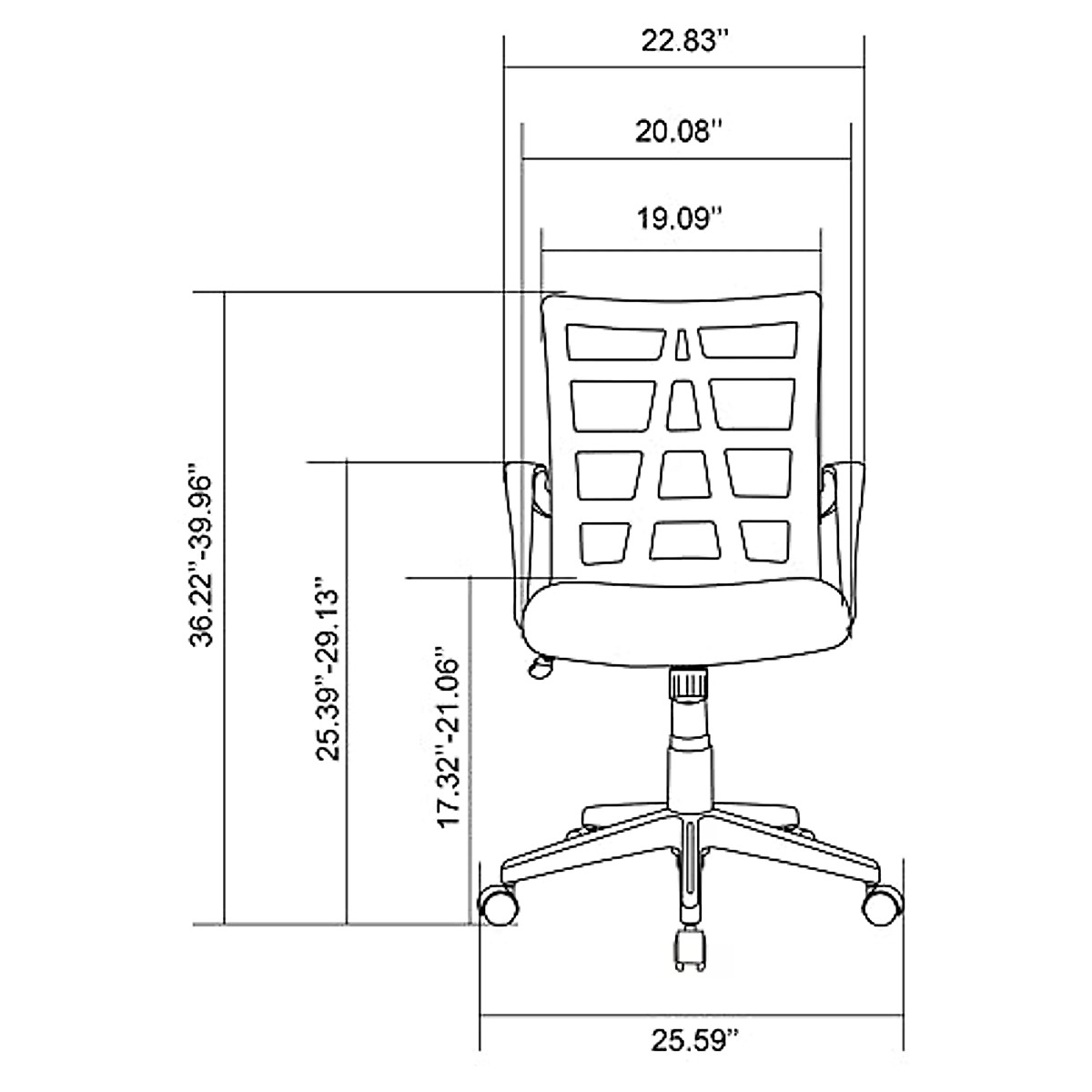 Realspace® Jaxby Mesh/Fabric Mid-Back Task Chair, Black