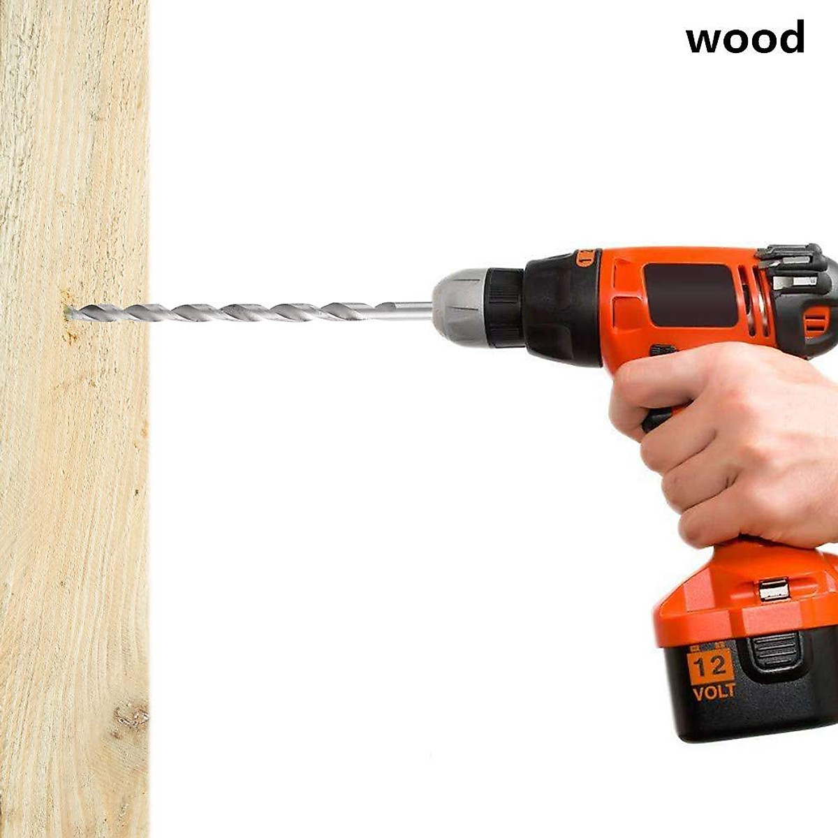 5Pcs 150mm-160mm Extra Long Drill Bit High Speed Steel Straight Shank Tool Sets 2-5 mm for Wood Plastic and Aluminum