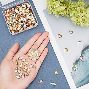 SUPERFINDINGS 300PCS 5 Styles Fishing Attractor Spinner Blades 3 Color Deep Cup Spinner Blades Spoons Rigs Fishing Spinner Blades Baits DIY Fishing Lures Accessories,5~8mmx11~13mm