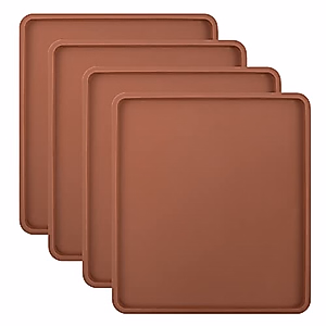 4PCS Silicone Dehydrator Mats with Edge - Silicone Sheets Compatible with Cosori CP267-FD, Nonstick Silicone Tray Liner, High Temperature Resistance Reusable for Fruits Meat Vegetables Herbs