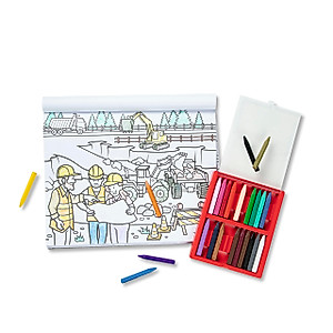 Melissa & Doug Jumbo Coloring Pad (11 x 14 inches) - Town, 50 Pictures