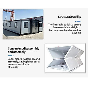 Quick Installation 20ft 40ft Folding Prefab Container Houses Foldable Container Prefab Homes Site Office Prefab Container Homes