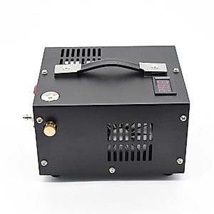 Generic Pcp compressor 12v 300 bar 4500 psi 30Mpa pcp pump high pressure compressor 12v dc 300bar, Black