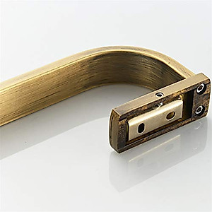 Flybath Towel Rail Bar Single Layer Brass Antique Holder Wall Mounted 57 cm / 22.44 inches, Brushed Bronze