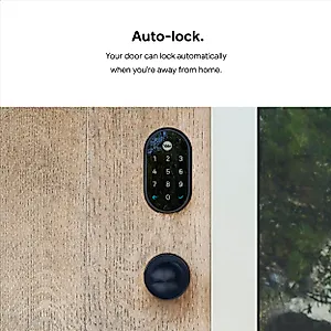 Google Nest x Yale Lock - Tamper Proof Smart Lock for Keyless Entry - Keypad Deadbolt Lock for Front Door - Works with Nest Secure Alarm System - Black Suede