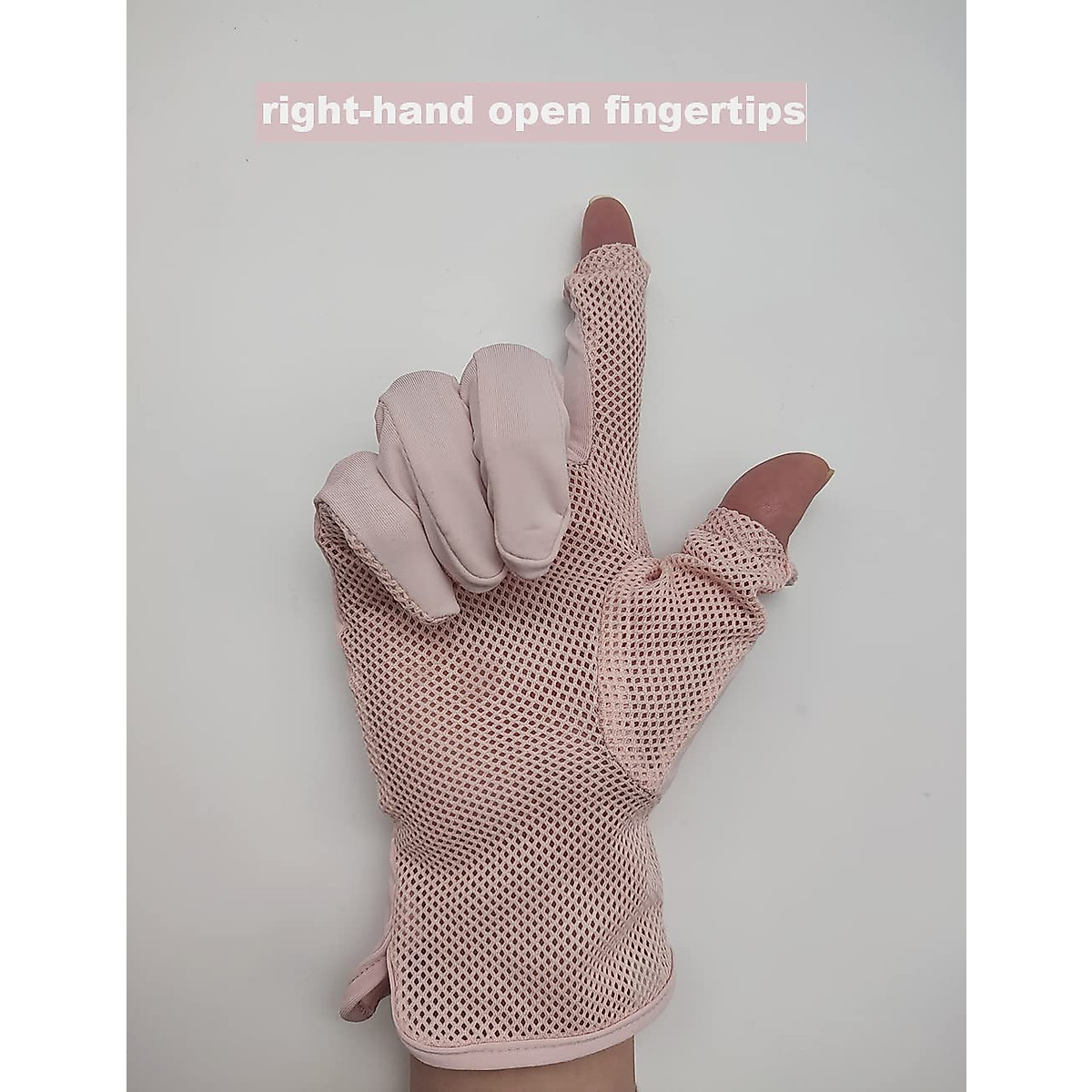 CAMSTIC Women's UPF 50+ Summer Breathable UV Protection Touch Screen Driving Gloves, Black