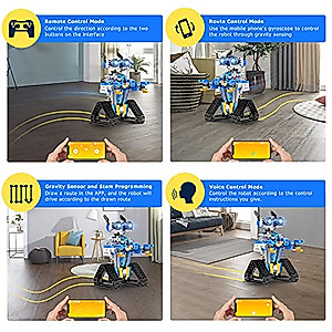 Henoda STEM Robot Toy for 8-16 Year Olds, Programmable Building Kit with APP or Remote Control, Educational Birthday Gift