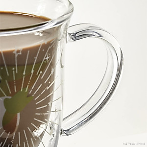 JoyJolt Mandalorian Mystic Grogu 13.5oz Coffee Mug, Double Wall Mug Set of 2. Large Espresso Cups, Cappuccino or Latte Cup. Mandalorian Star Wars Mugs, Glass Coffee Cup, Insulated Coffee Mug