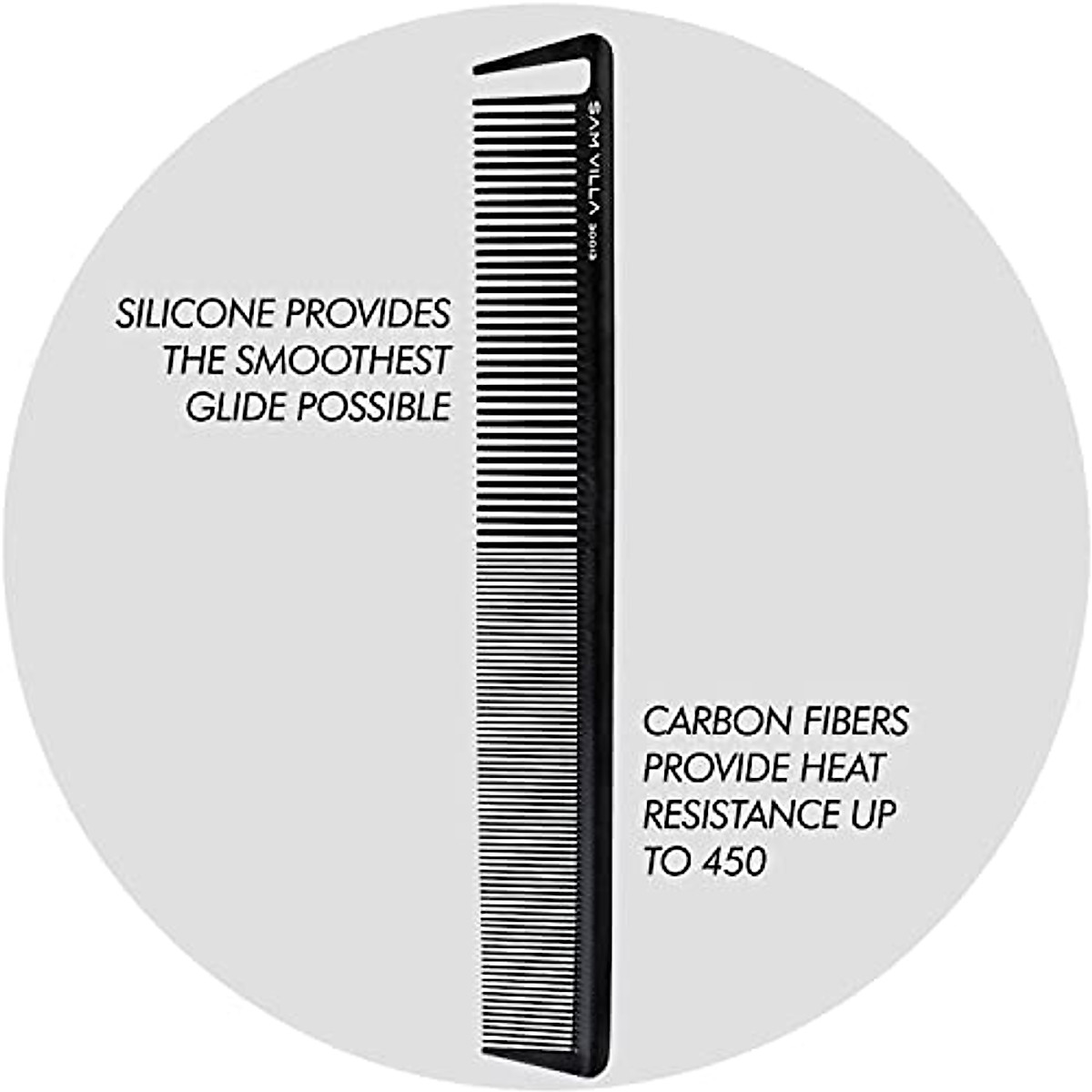 Sam Villa Signature Series Professional Long Cutting & Hair Parting Comb