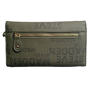 Steve Madden LOGOBAR TRIFOLD Wallet Wristlet (OLIVE)