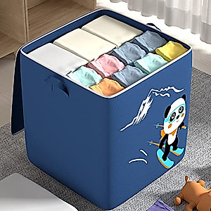 Large Capacity Clothes Quilts Storage Bag, Good Look & Durable Wardrobe Sorting Storage Box Portable Storage Bag Zipper Cup Storage Bag (100L One Piece)
