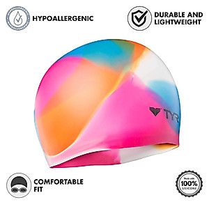 TYR Kaleidoscope Swim Cap, Multicolor