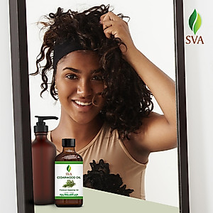 SVA Cedarwood Essential Oil – 4 Fl Oz – 100% Natural Cedar Juniperus Mexicana Oil - for Diffuser, Hair Care, Face, Skin Care, Aromatherapy, Scalp and Body Massage, Soap and Candles – with Dropper