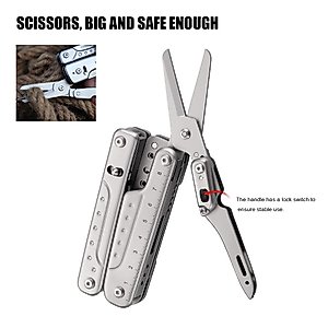 ROXON S802 Phantom Updated Version Multi Tool Pliers and scissors with Replaceable Knife and Wire Cutters… (S802S)