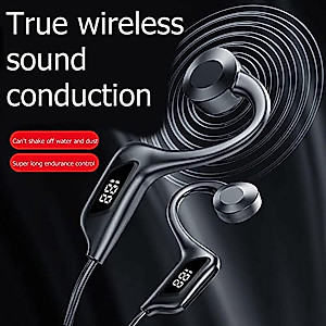 Gspmoly Wireless Bluetooth Headset Bone-Conduction Headphones Bluetooth 5.0 Wireless Earbuds Sport, Running Cycling Driving Workouts Fitness Wireless Earphones Earbuds Headset
