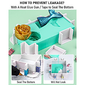 Nicpro 74oz Silicone Mold Making Kit, Platinum Liquid Silicone Rubber for Mold Maker, Jade Green Flexible & Food Safe Mix Ratio 1:1 for Casting 3D Resins Molds DIY with Mold Housing, Mixing Cups