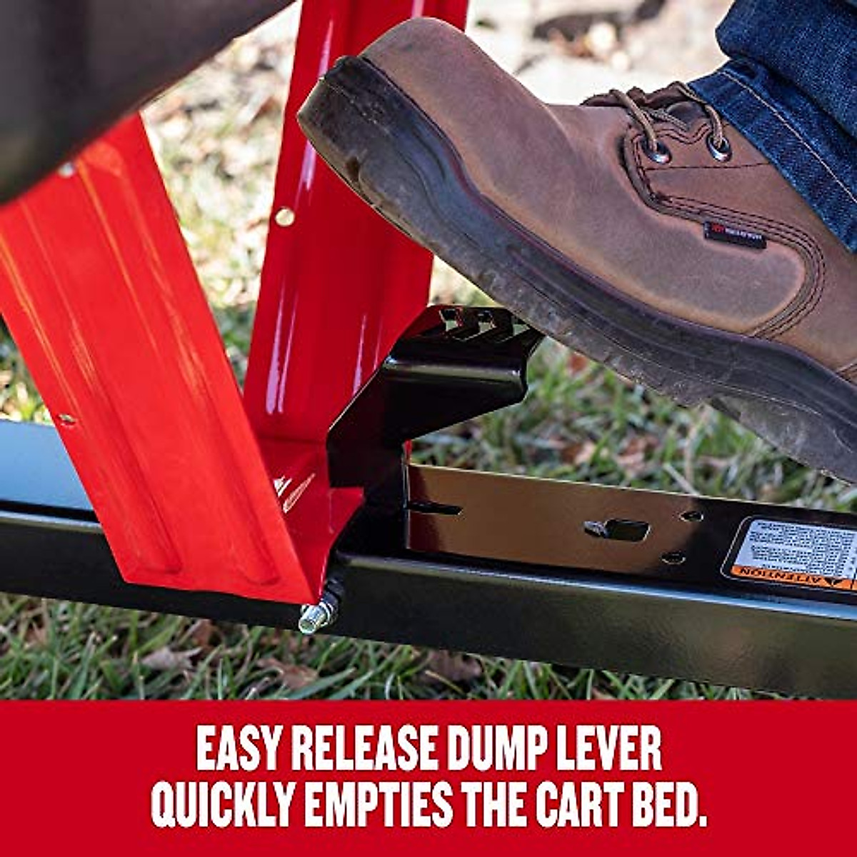 Craftsman CMXGZBF7124489 10-cu ft Poly Dump Cart, One Size, Red