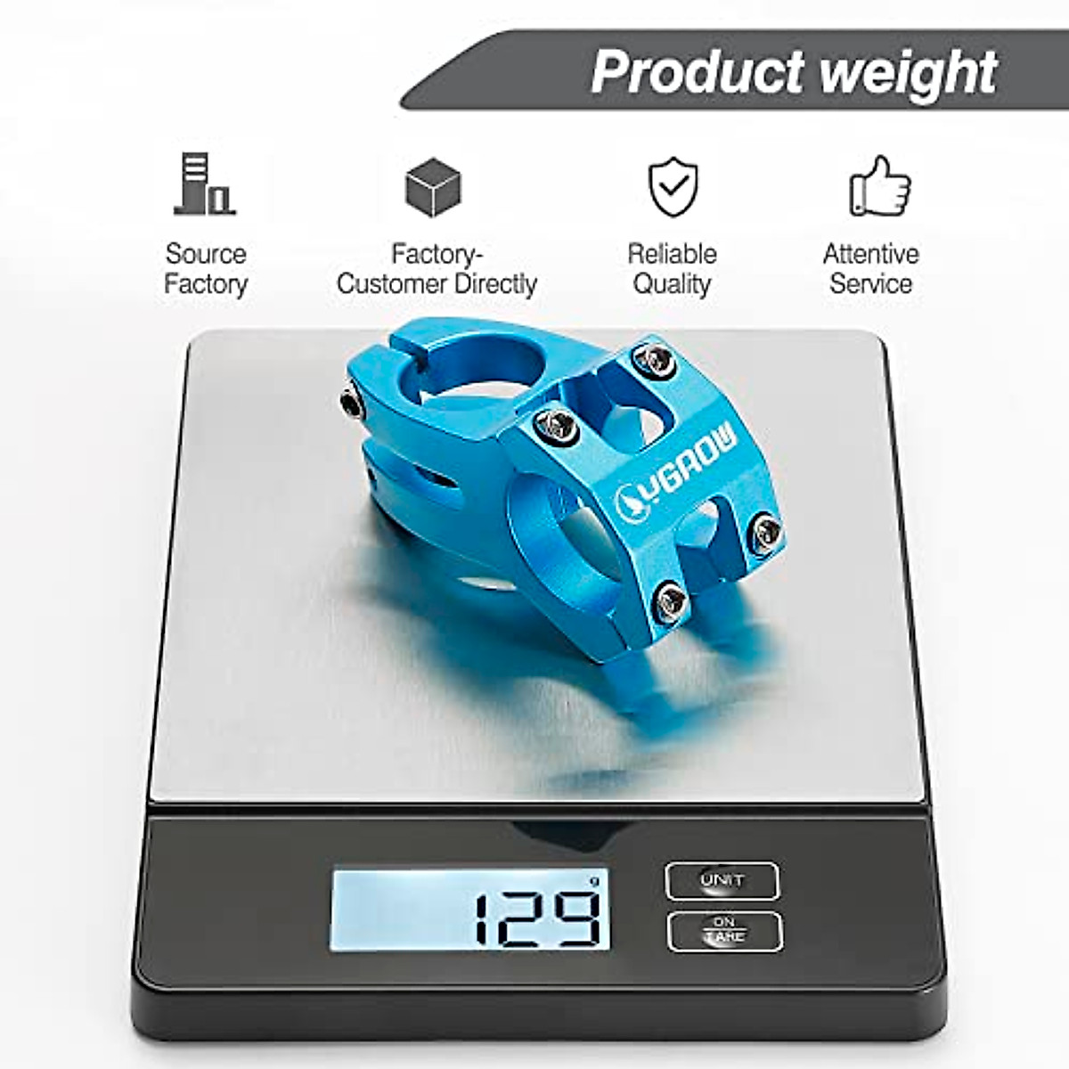 YGROW 31.8 Stem 45mm Bike Stems Mountain Bike Stem MTB Stem 31.8 for Most Bicycle, Road Bike, BMX, Fixie Gear, Cycling(Aluminum Alloy, Purple)